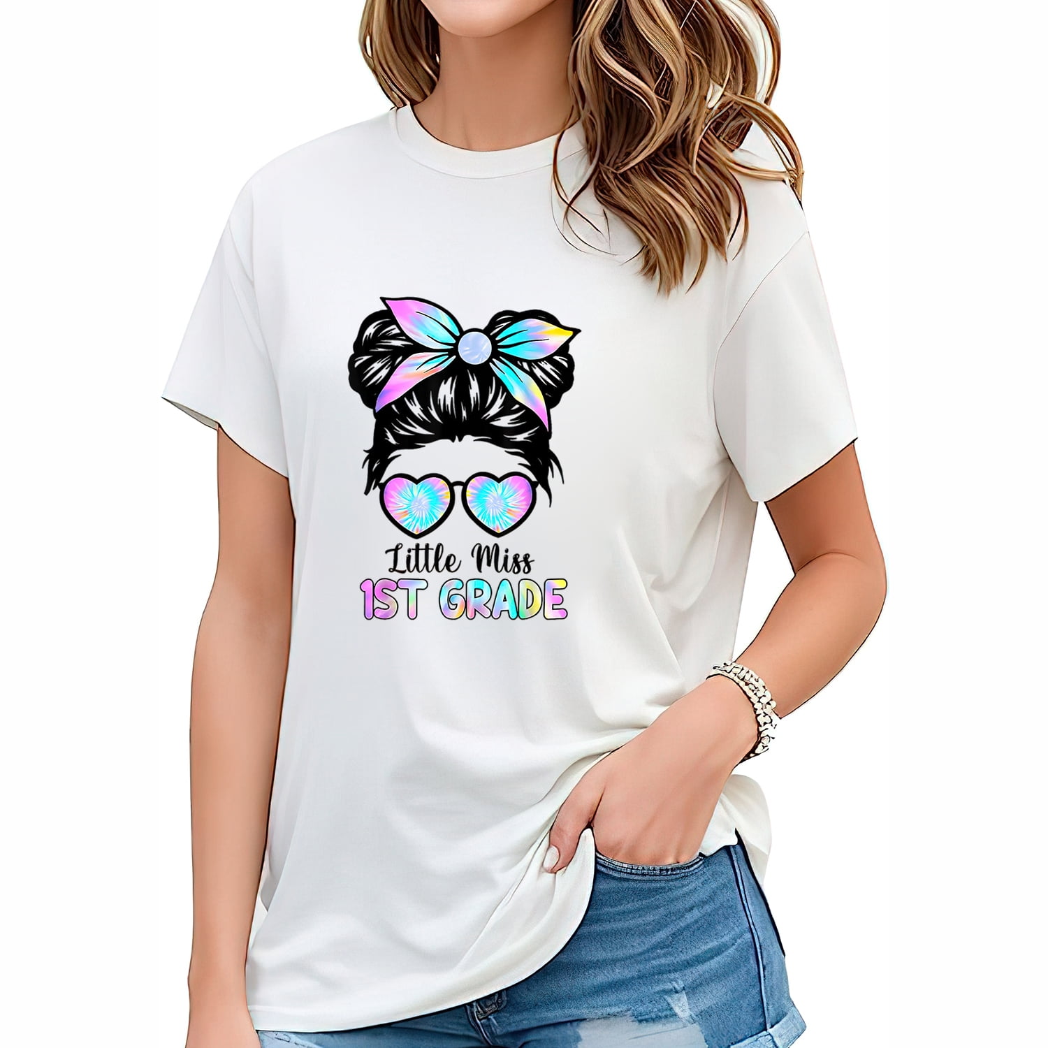 Little Miss First Grade Girls 1St Grade Girl T-Shirt - Walmart.com