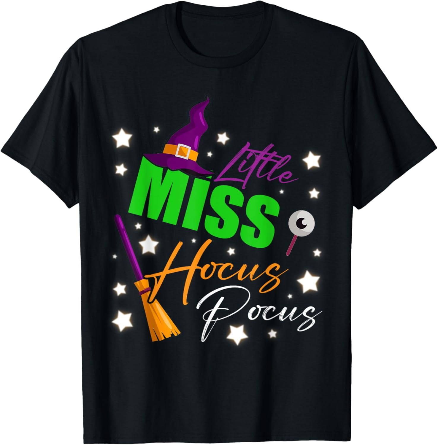 Little Miss Hocus Pocus Halloween Witch Costume T-Shirt - Walmart.com