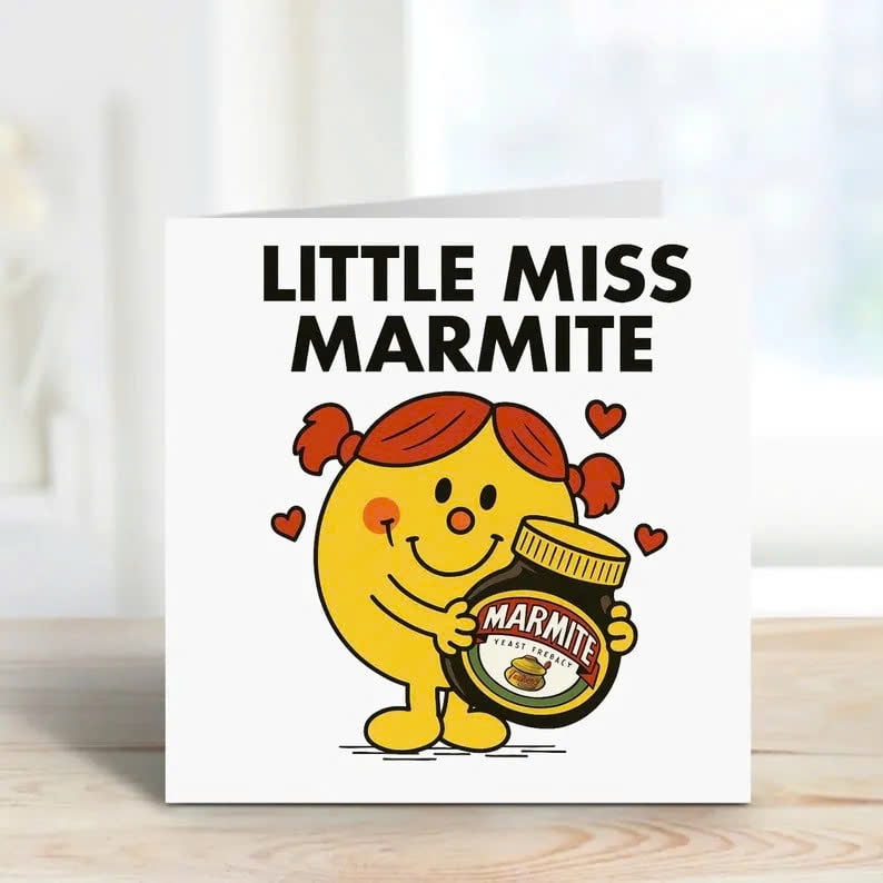 Little Miss Marmite Greeting Card – Cute Character Design with Love for ...