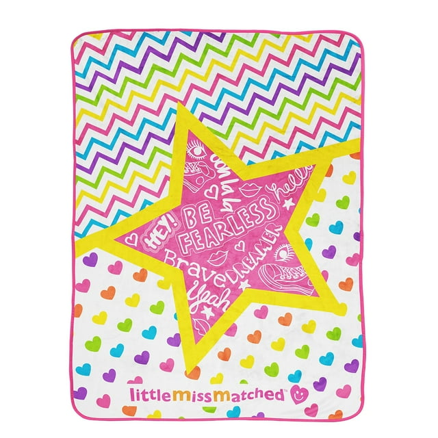 Little Miss Matched 'Be Fearless' Star 100% Microfiber 46" x 60" Throw ...