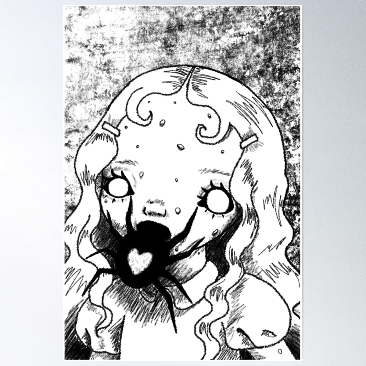 Little Miss Muffet And Her Lil Friend Poster Wall Art, Modern Wall ...