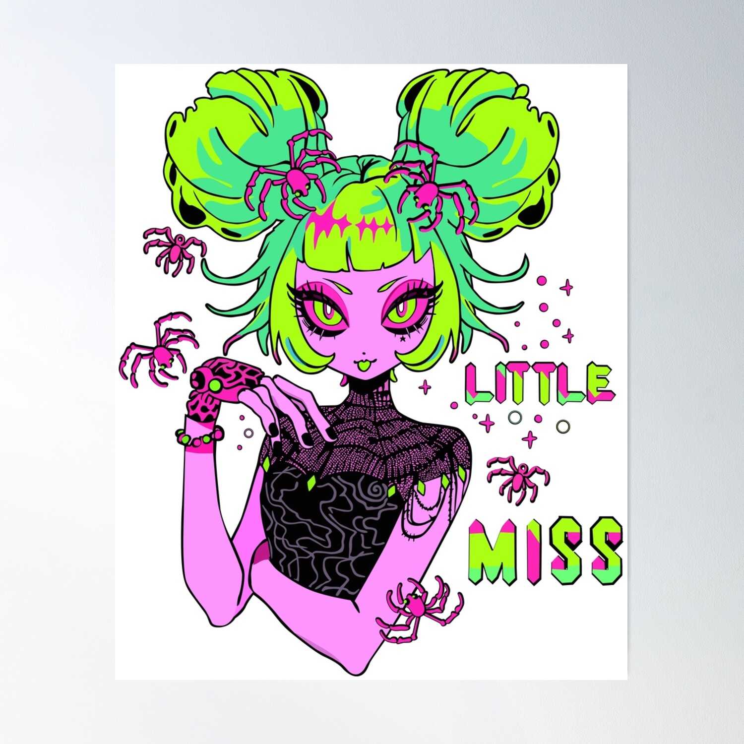 Little Miss Muffet. Poster Wall Art, Modern Wall Decor, 16x24 UNFRAMED ...