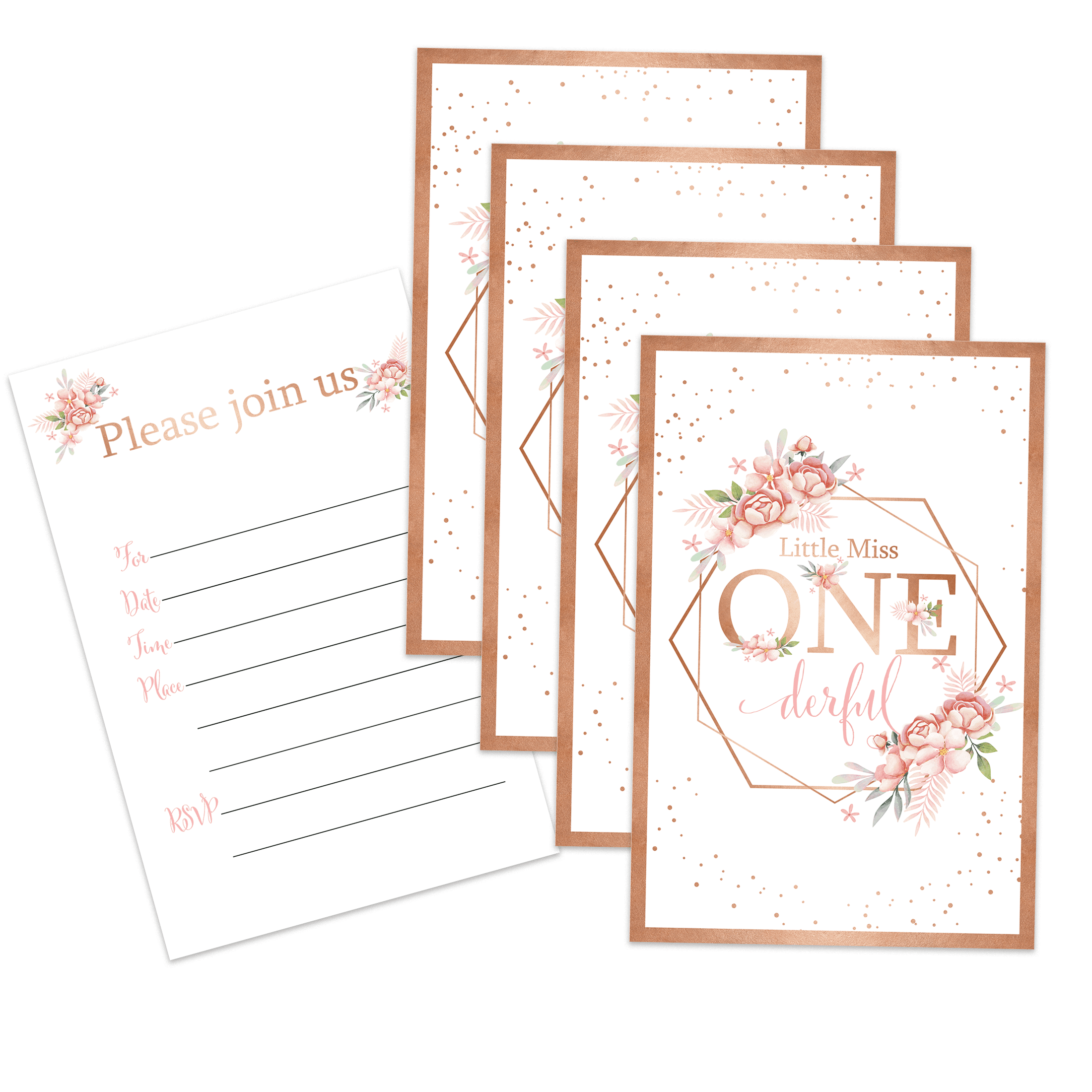 Little Miss Onederful Birthday Party Invitations (20) - Walmart.com