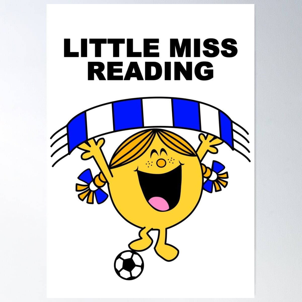 Little Miss Reading Poster Wall Art, Modern Wall Decor For Living Room ...