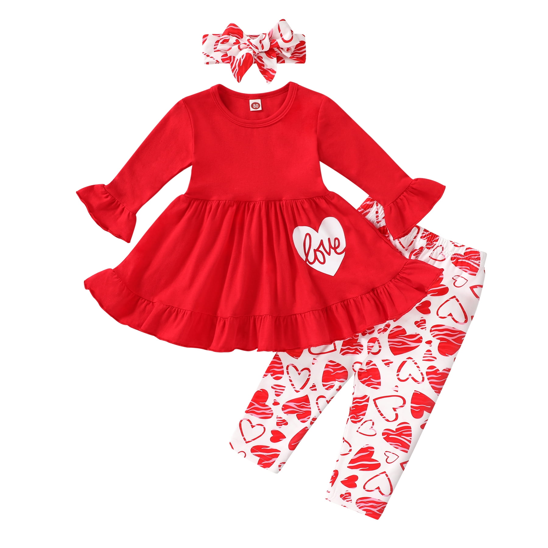 Customer reviews for Little Miss Sassy Toddler Baby Girl Valentine's Day Clothes Outfit Long ...