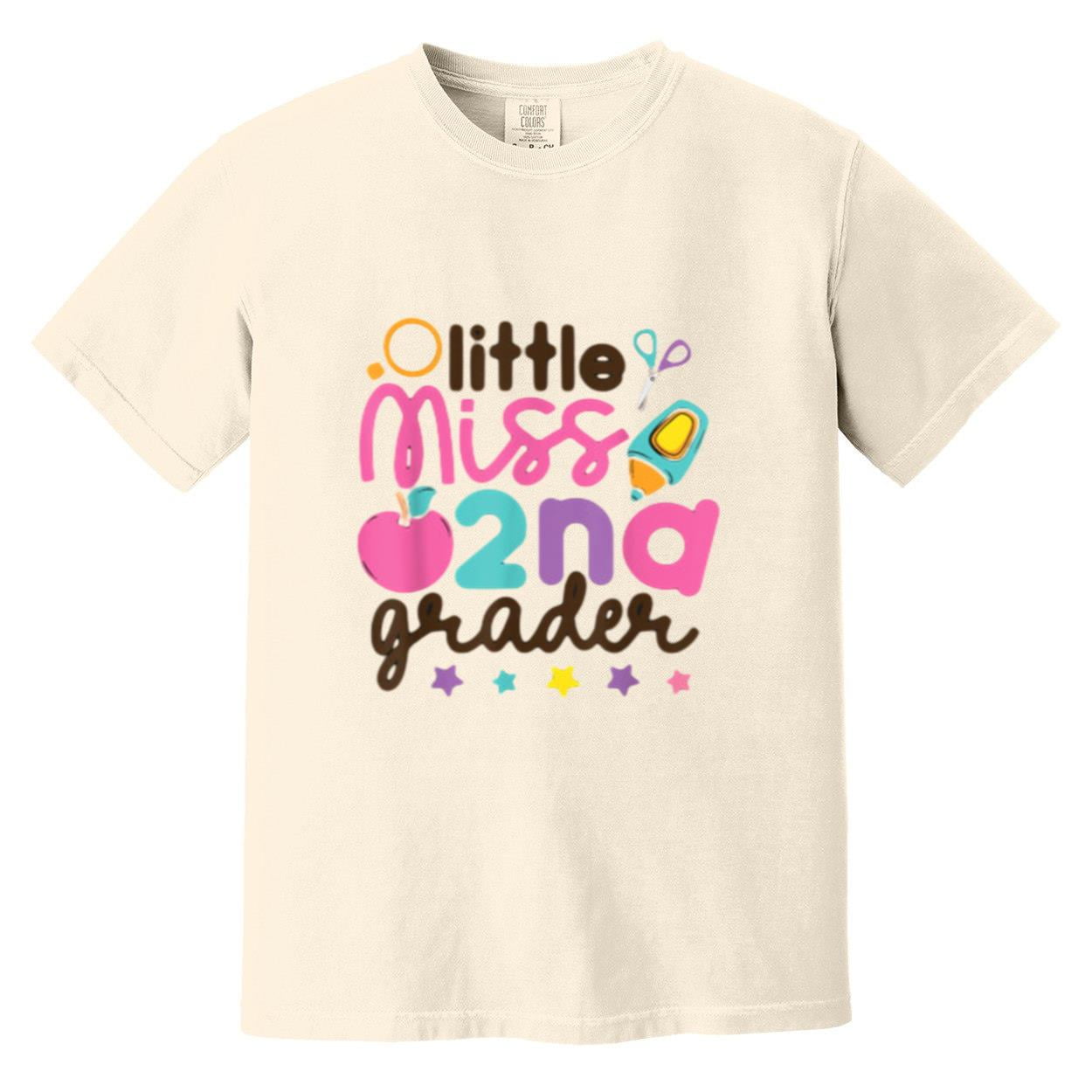 Little Miss Second Grade Funny First Day Of School Cute Girl Comfort ...