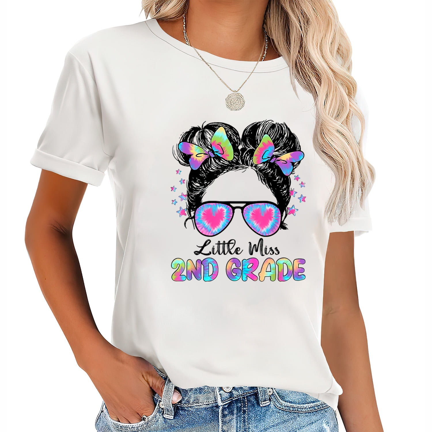 Little Miss Second Grade Girl Back To School Shirt 2Nd Grade T-Shirt ...