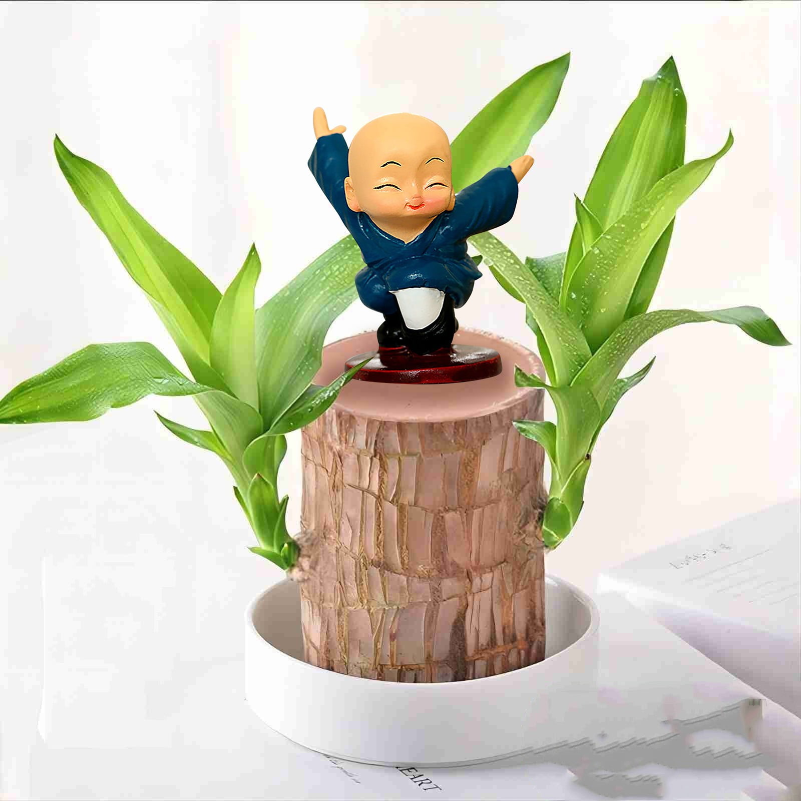 Little Monk Decor for Office and Home Mini Decorations for Pots Potted ...