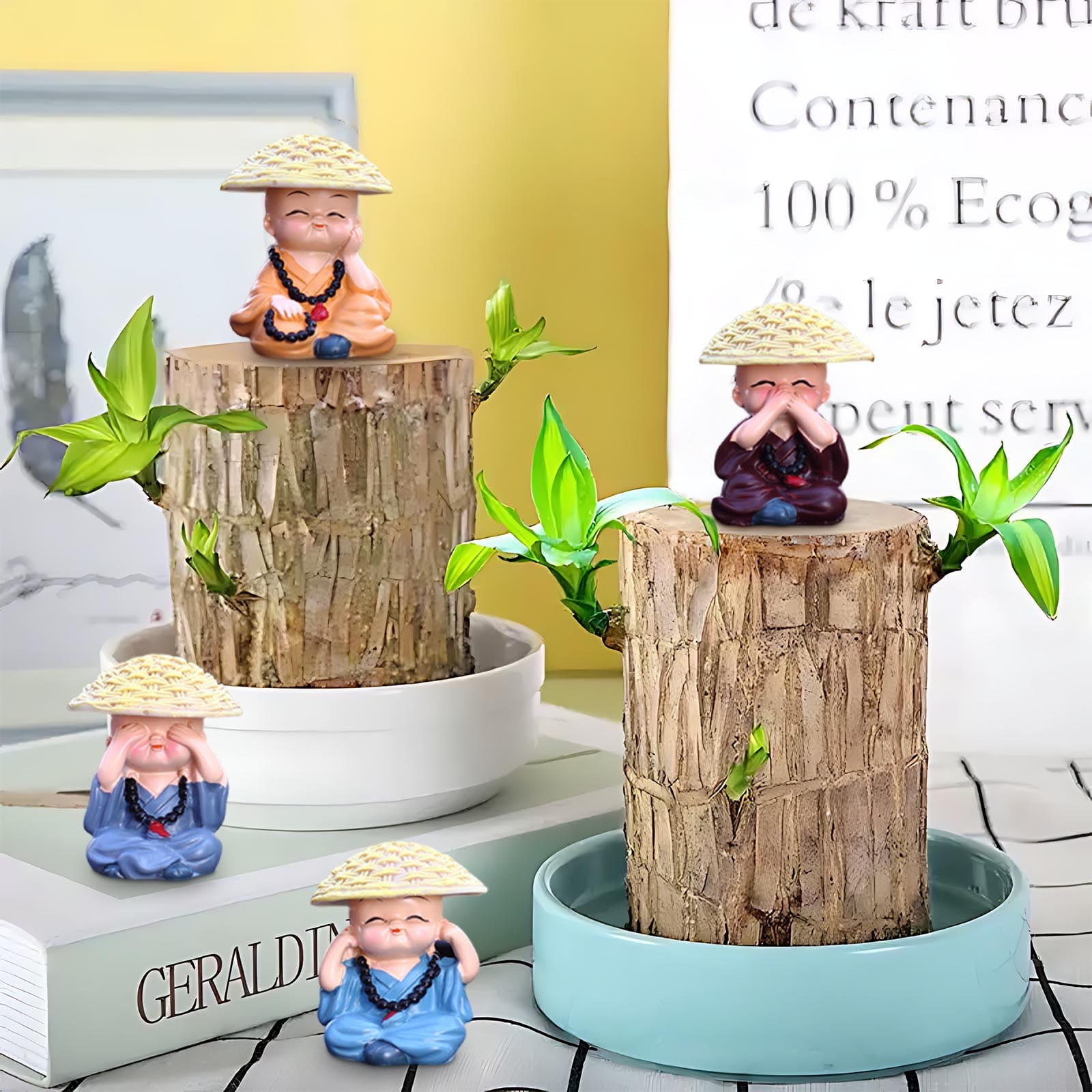 Little Monk Decor for Office and Home Tabletop Decoration Potted Plant ...