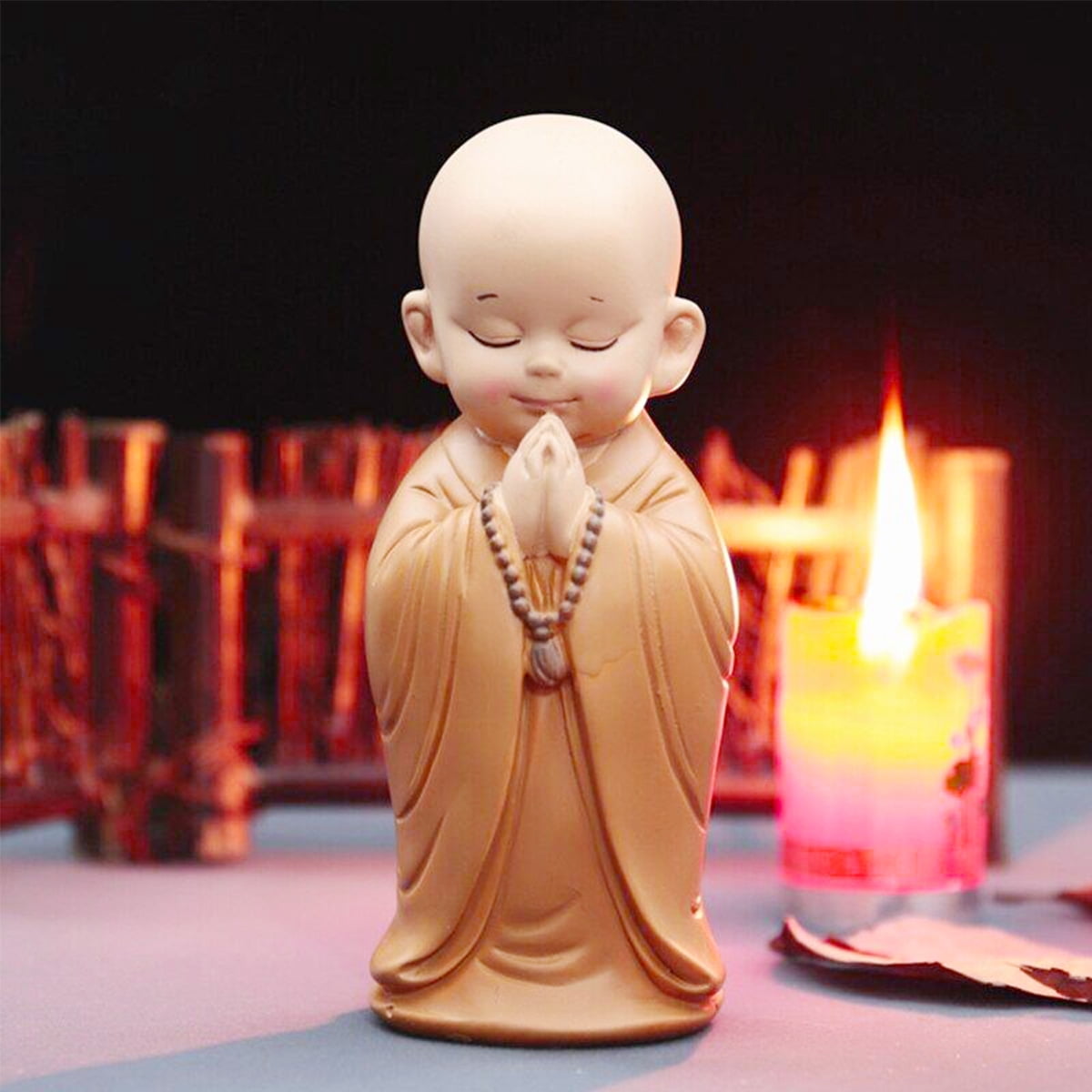 Little Monk Figurine Mini Monk Statue Cute Buddha Monk Statue Adorable ...