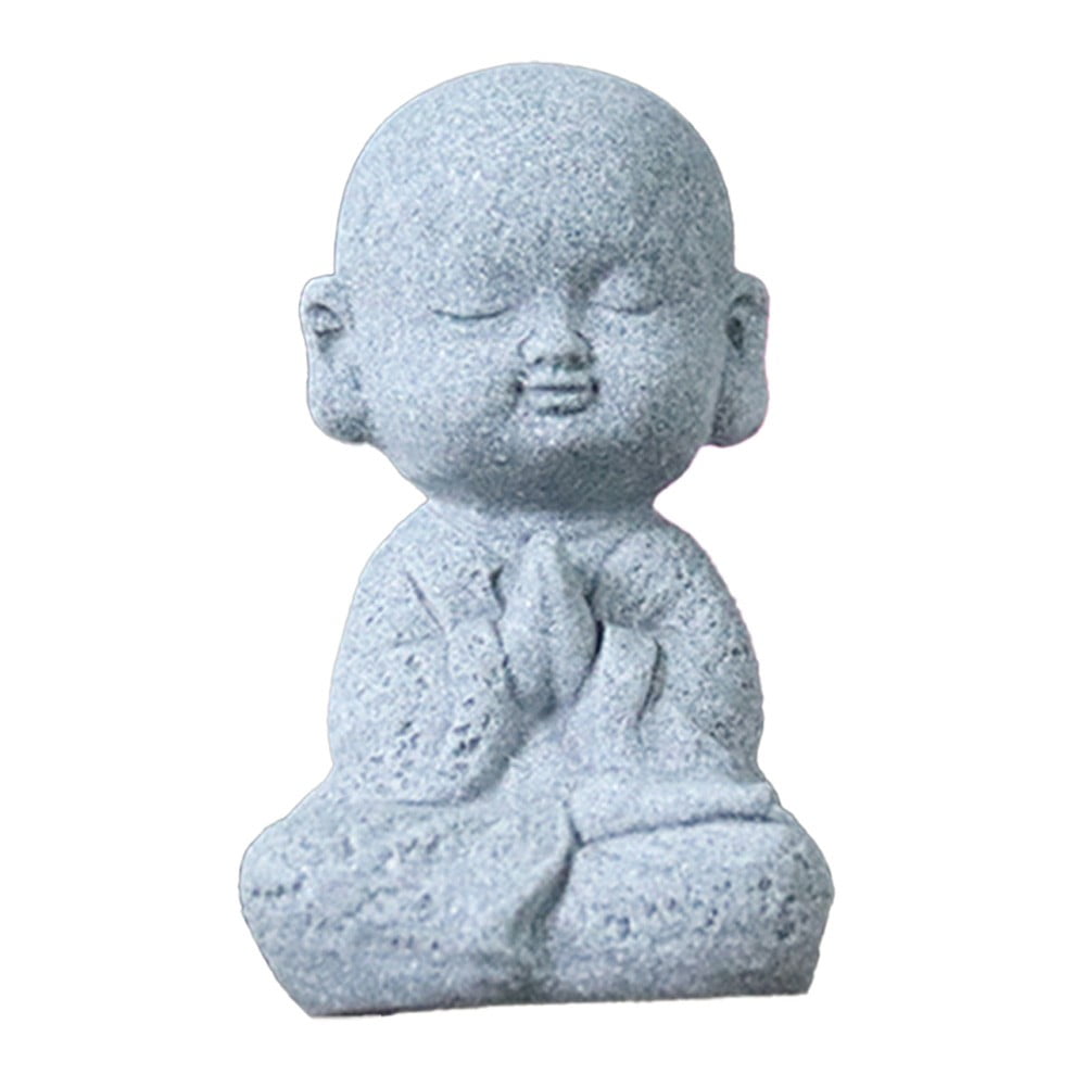 Little Monk Statue Chinese Style Sculpture Decoration Adorable Buddha ...