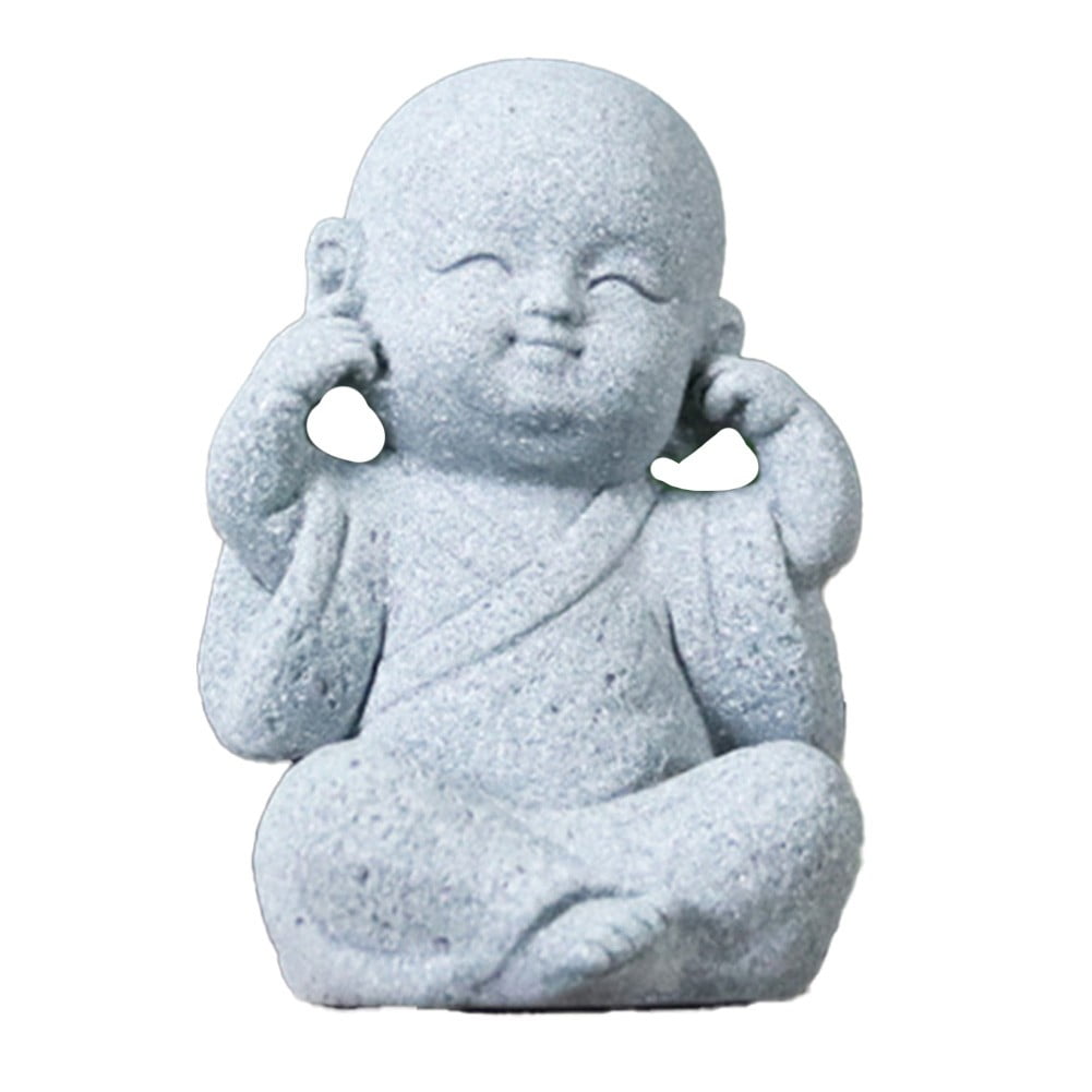 Little Monk Statue Chinese Style Sculpture Decoration Adorable Buddha ...