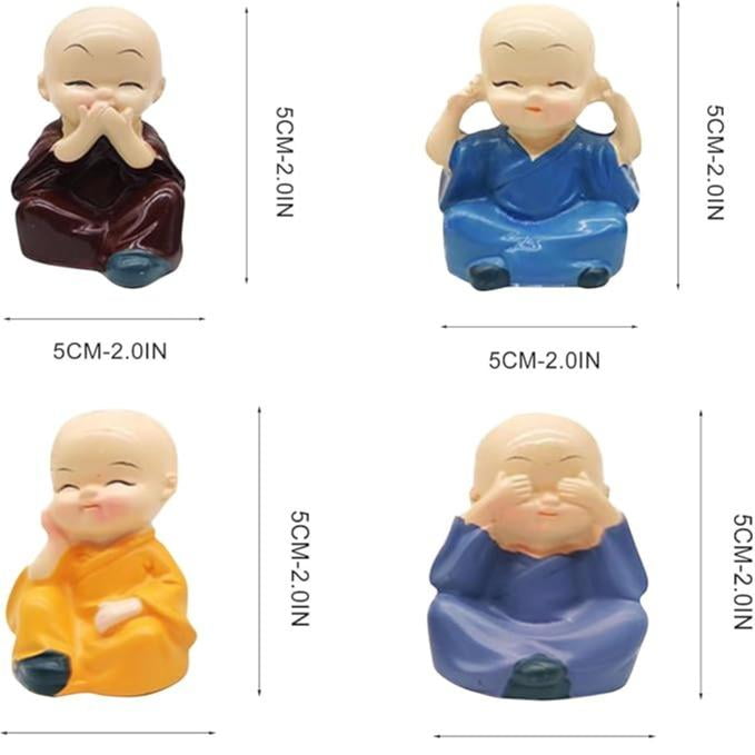 Little Monk Statue, Cute Baby Buddha Figurines, Happy Laughing Monk ...