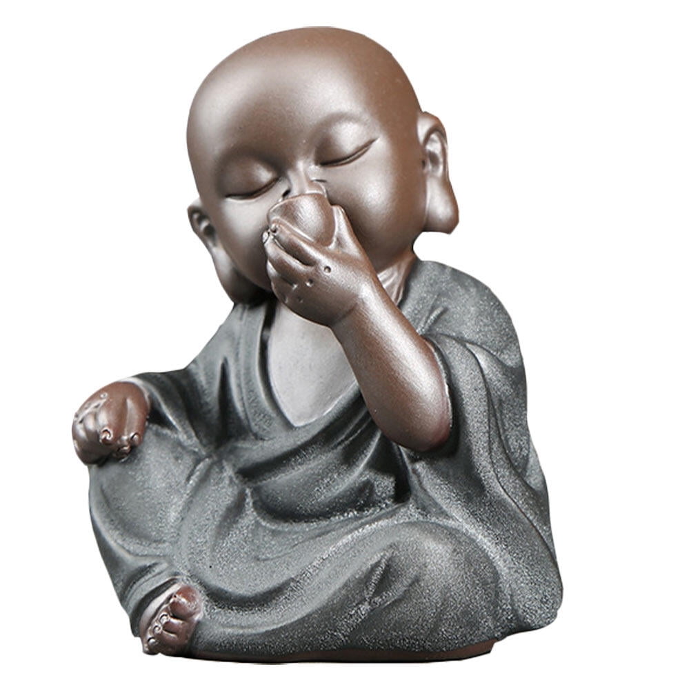 Little Monk Statue Decor Tea Pet Infuser Zen Garden Sculpture Baby ...