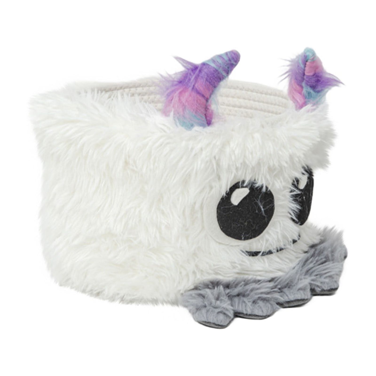 Little Monster Handmade Cotton Rope Storage Bucket, Stuffed Animals ...