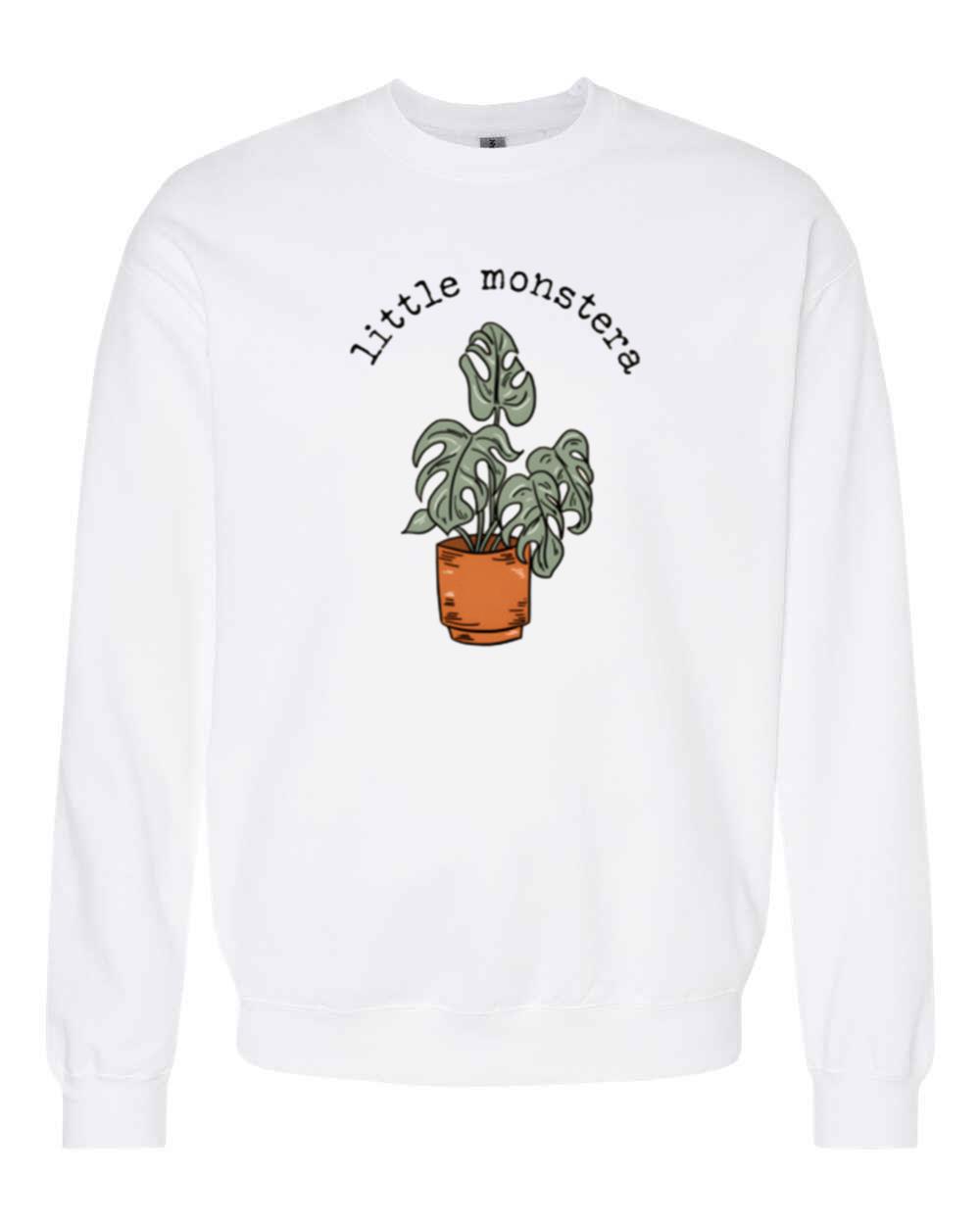Little Monstera Funny Plant Cute Botanical Graphic Unisex Sweatshirt up ...