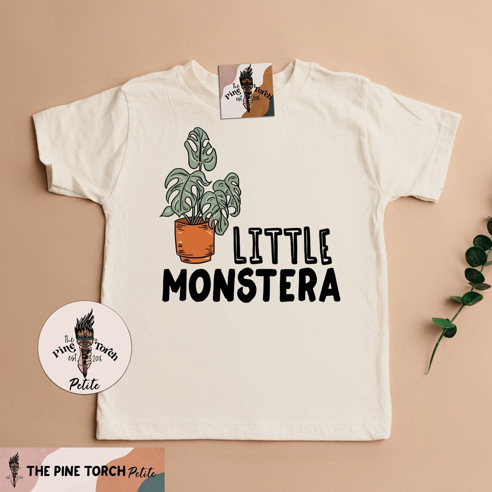 Little Monstera Kids Tee, Plant Baby Houseplant Monstera Baby Shirt ...