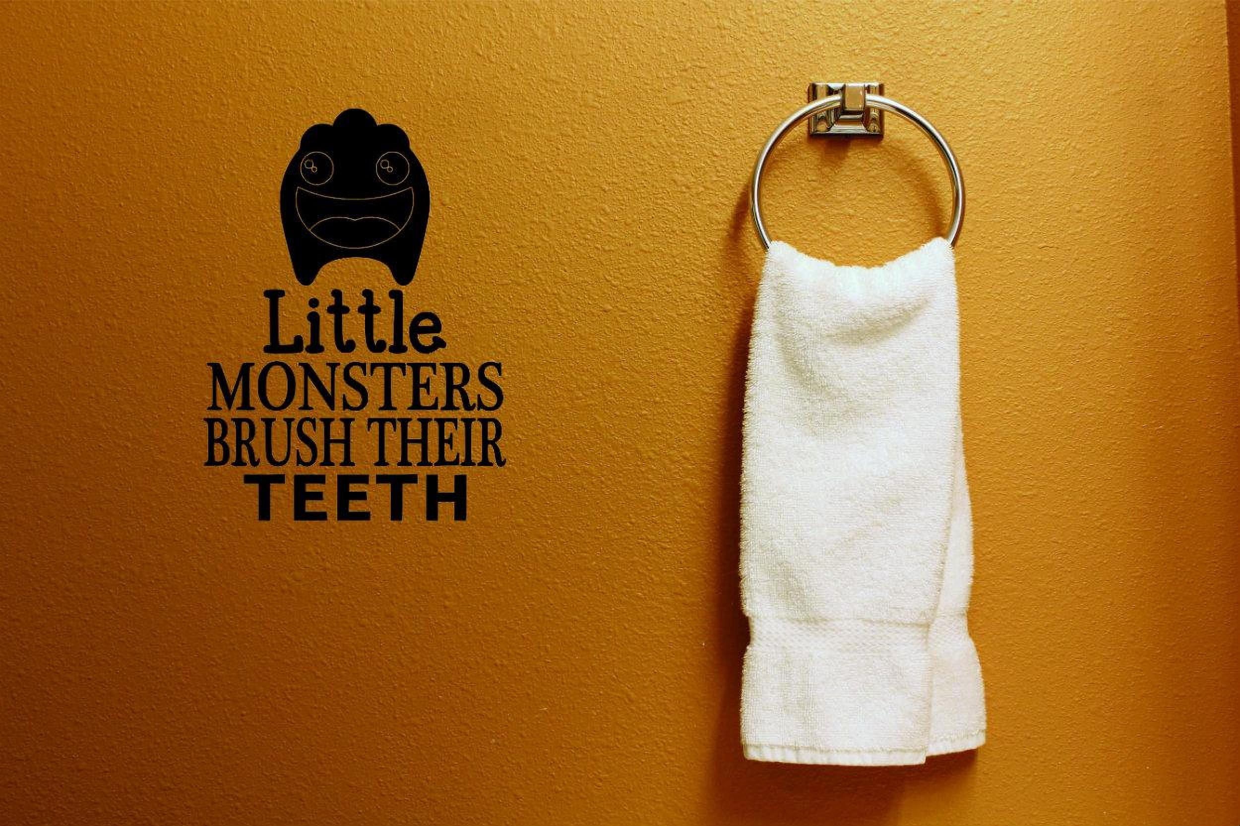 Little Monsters Brush Towel Soap Wash Hands Brush Teeth Laundry Scrub A ...