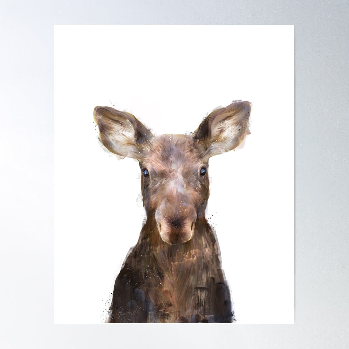 Little Moose Poster Wall Art, Modern Wall Decor For Living Room Bedroom ...