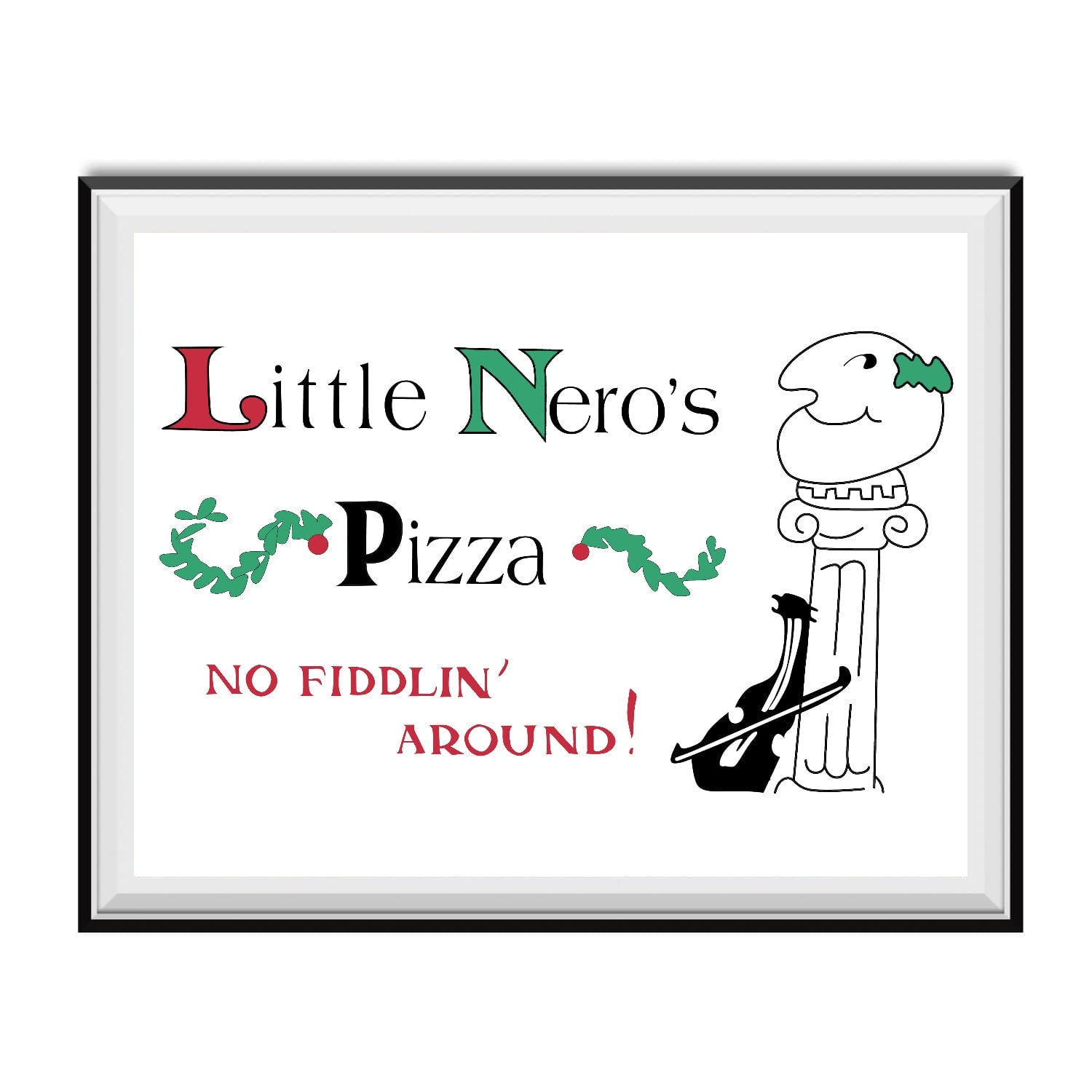 Little Nero's Pizza Sign Poster - Walmart.com