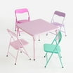 Homy Casa Folding Play Table Set with 4 Chairs, Ideal for Toddler ...