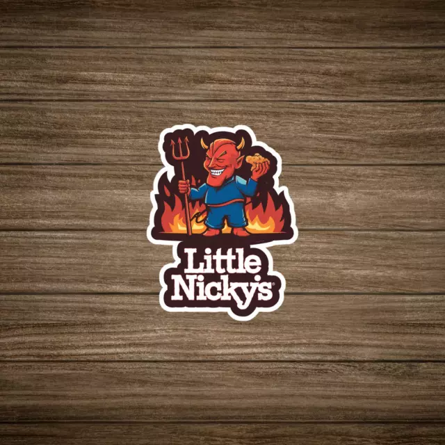 Little Nicky'S Devilish Diner Sticker - Hot Wings Restaurant Logo ...