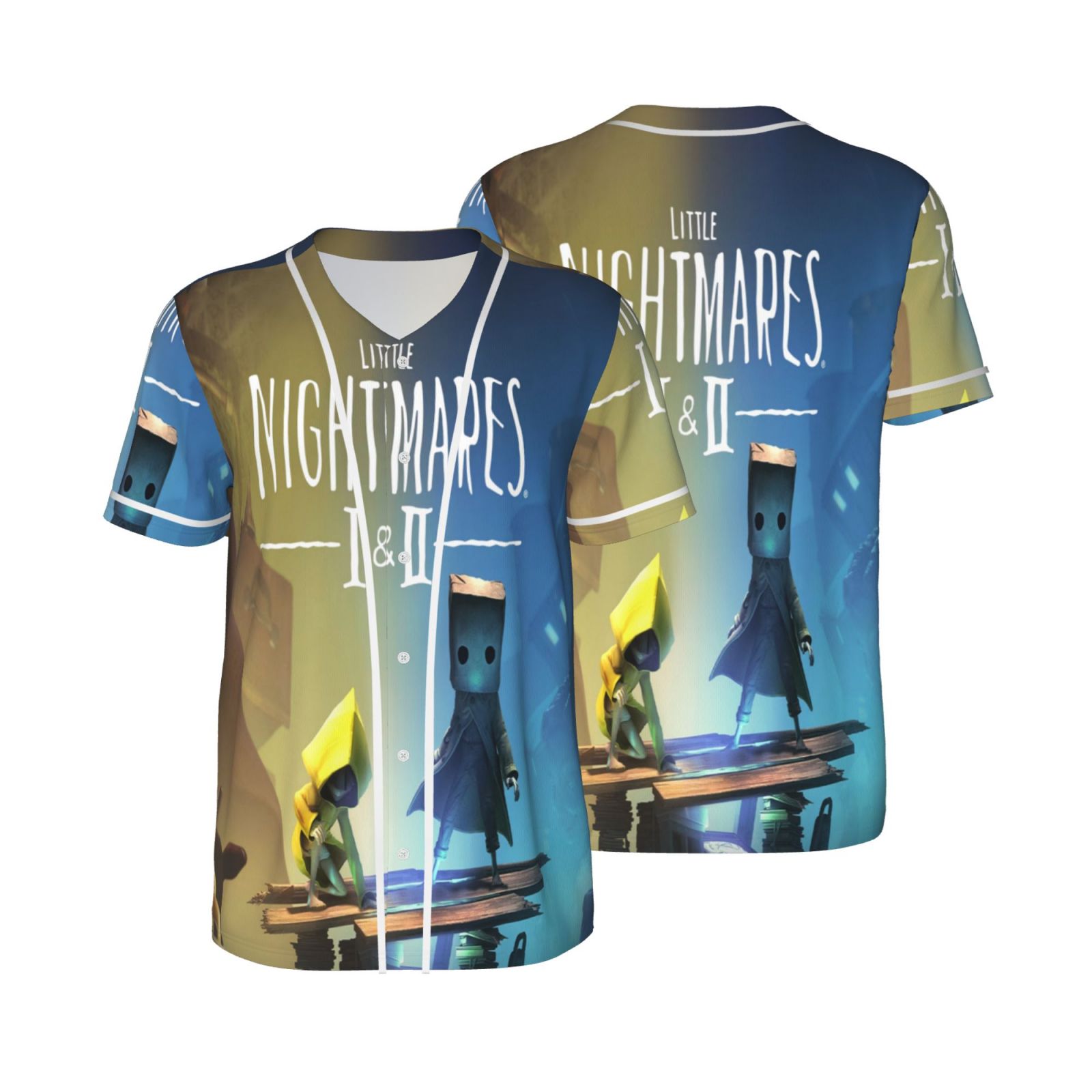 Little Nightmare Baseball Jersey Shirts Spring Summer Men Button Shirt ...