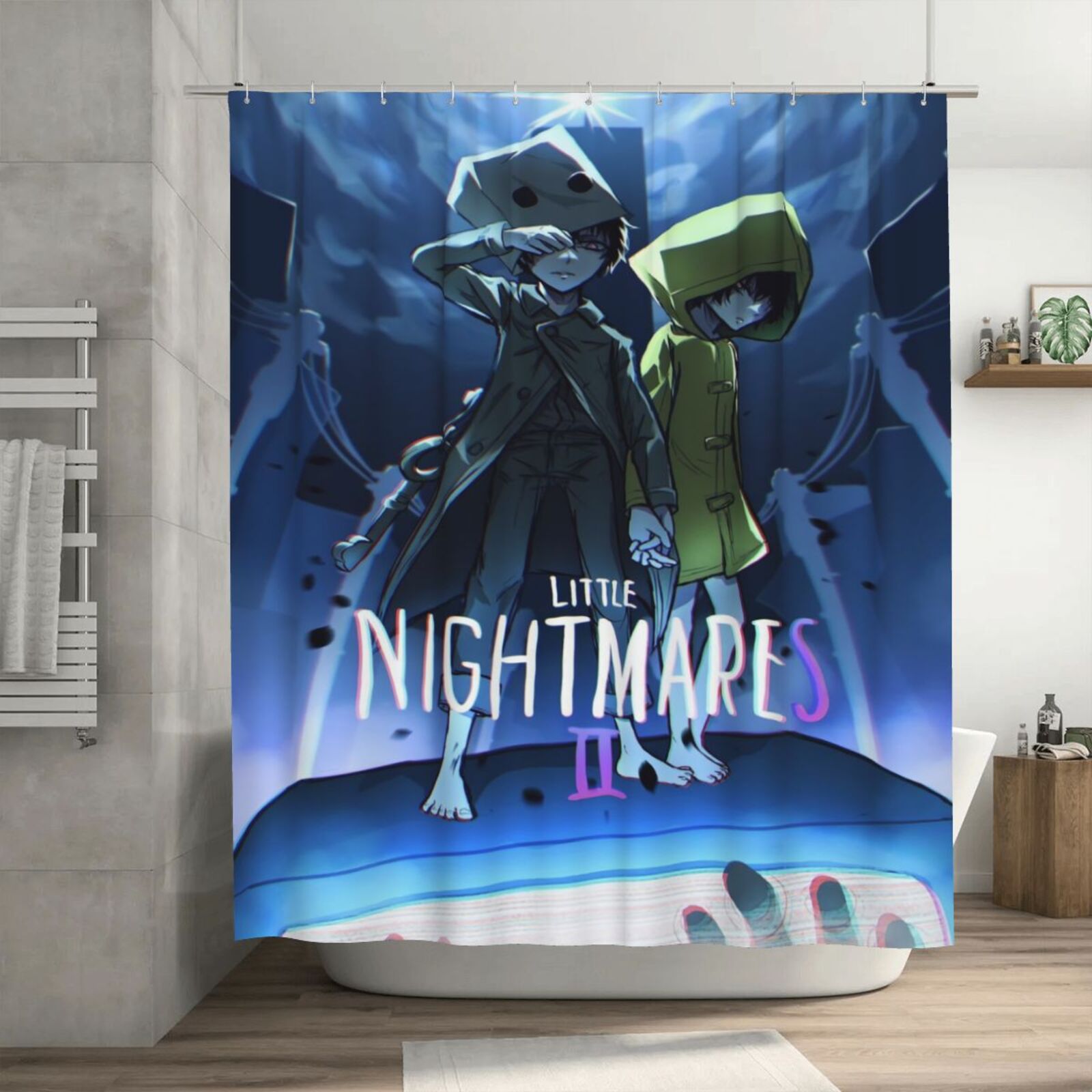 Little Nightmares Shower Curtain for Bathroom, Colorful Print Waterproof Shower Curtains Art ...