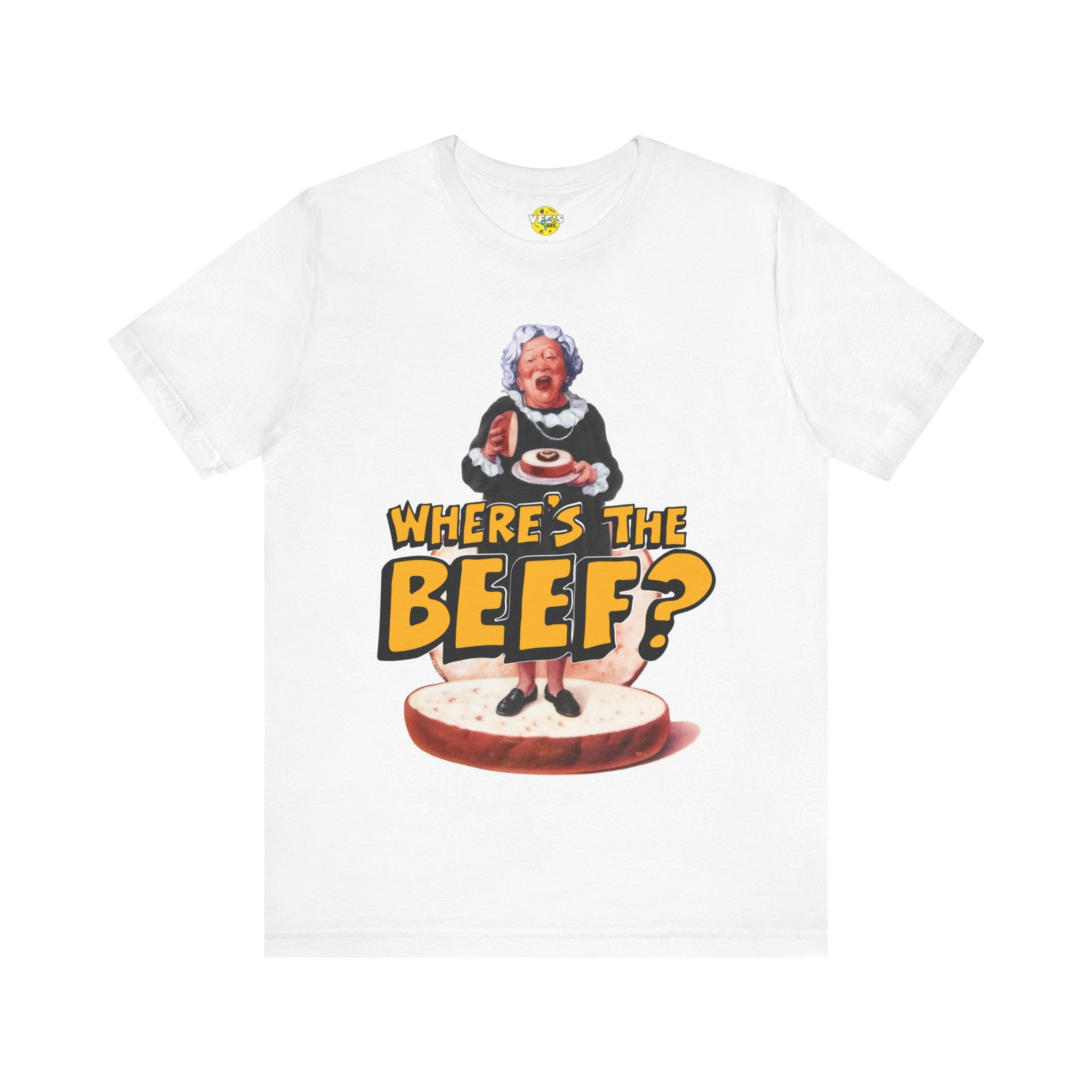 Little Old Lady - Where's the Beef? Nostalgic Fast Food Slogan TShirt ...