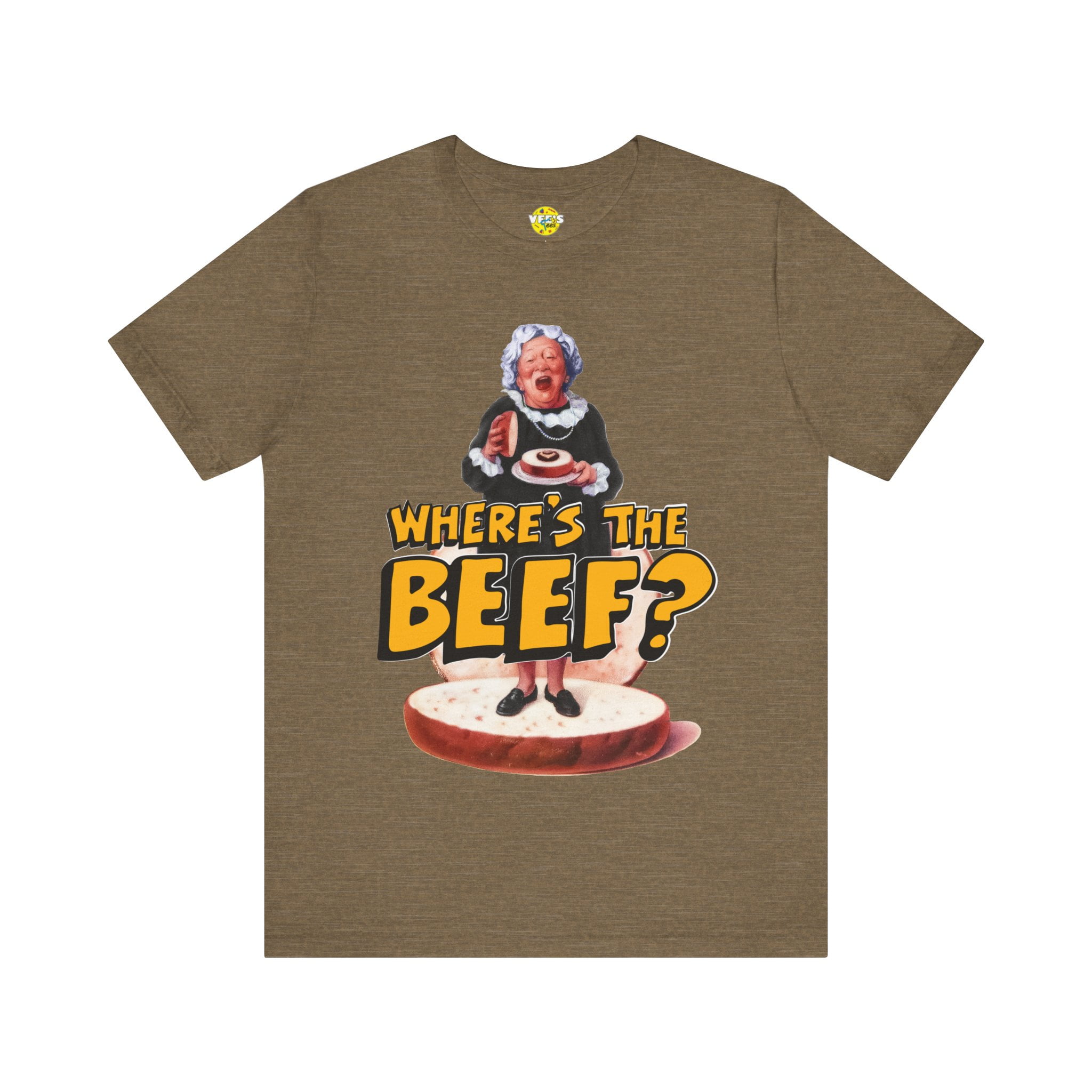 Little Old Lady - Where's the Beef? Nostalgic Fast Food Slogan TShirt ...