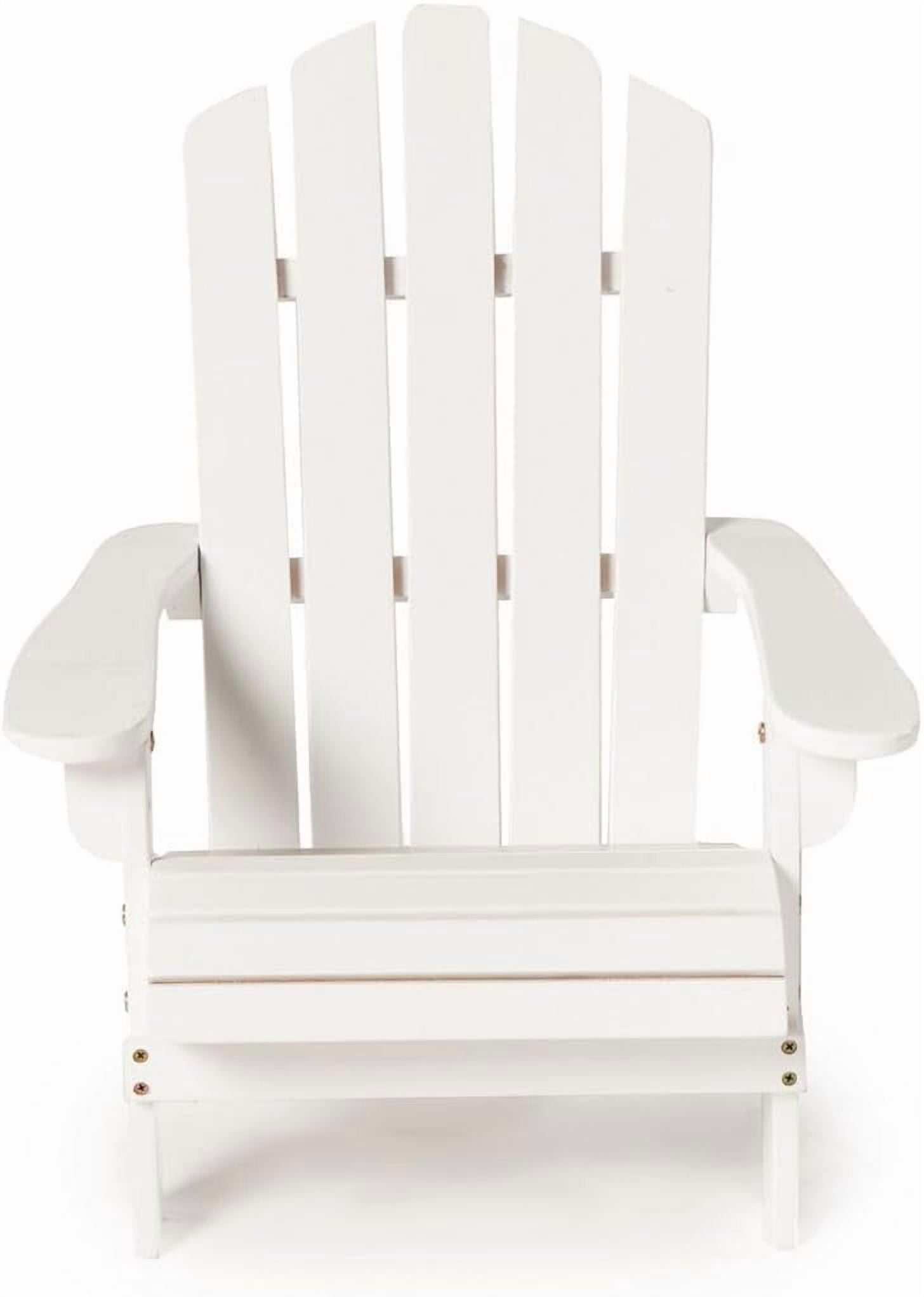 Little Ones Bright White Wood Adirondack Chair 20 L 23 W 23 H Painted ...
