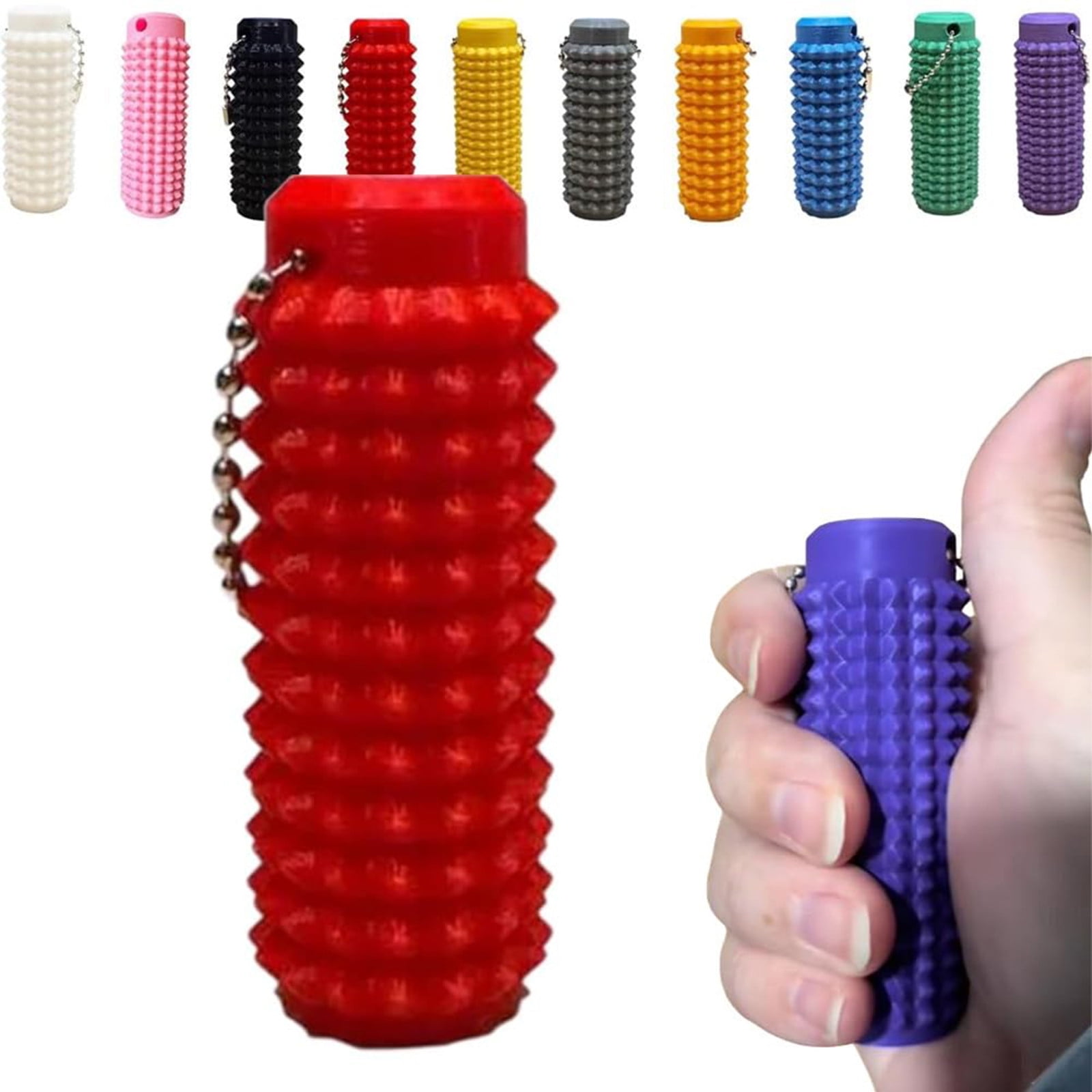 Little Ouchies Fidget the Spiky Grippie Stim Keychain, with Its Roller ...