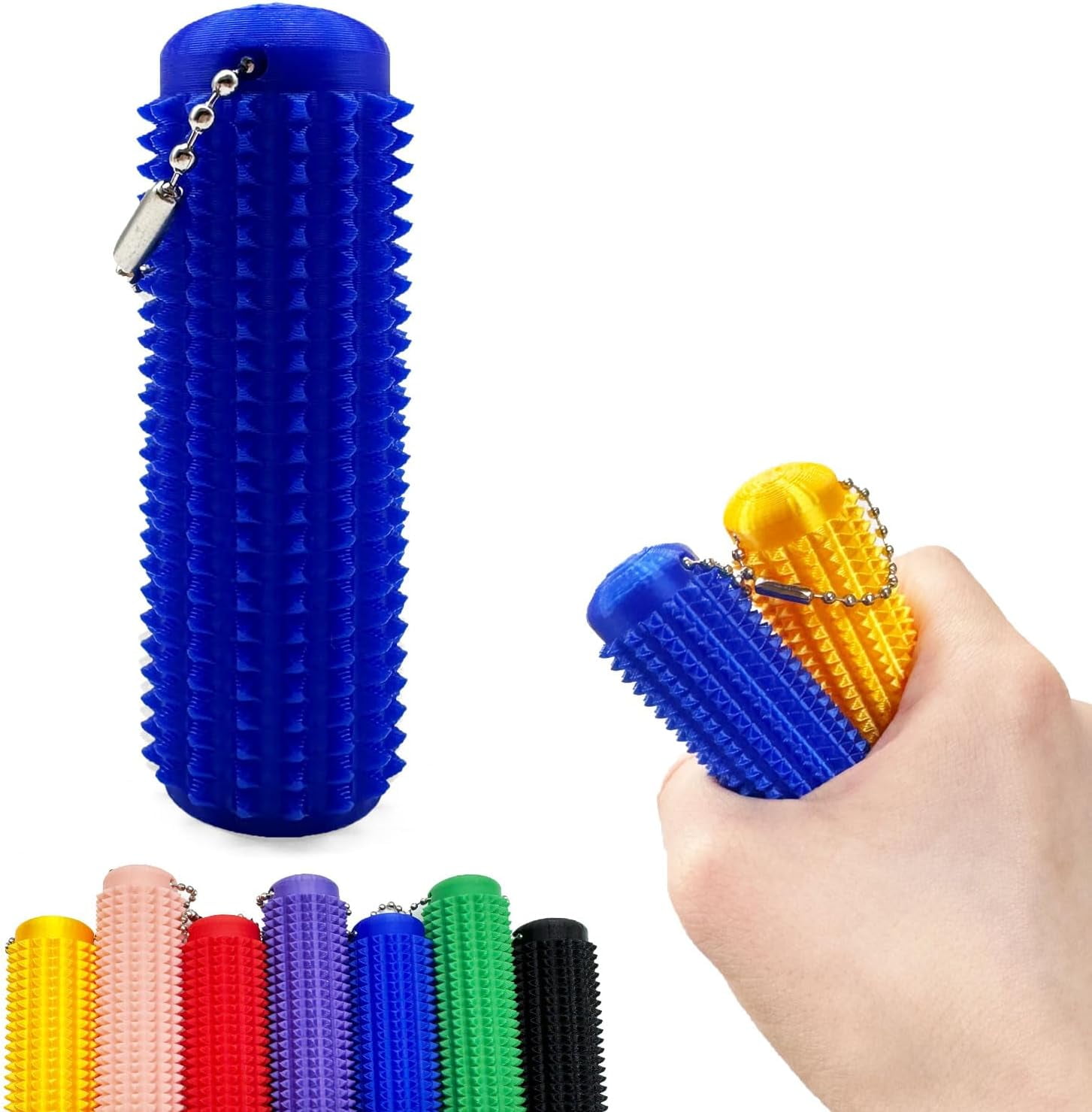 Little Ouchies Fidget - Spiky Grippie Stim Keychain,Pocket-Sized Fidget Toys Sensory Keychain ...