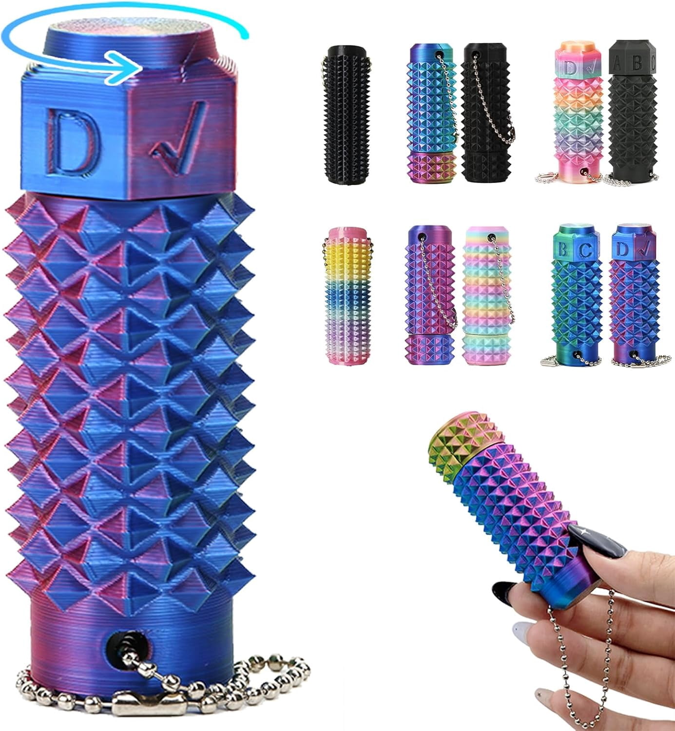 Little Ouchies Pain Fidget Toys for Adults,Rotatable,Spiky Grippie Stim ...