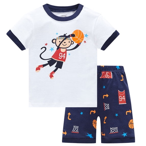 Little Outfits For Boys Cute Personality Fashion Printed Short Sleeve ...