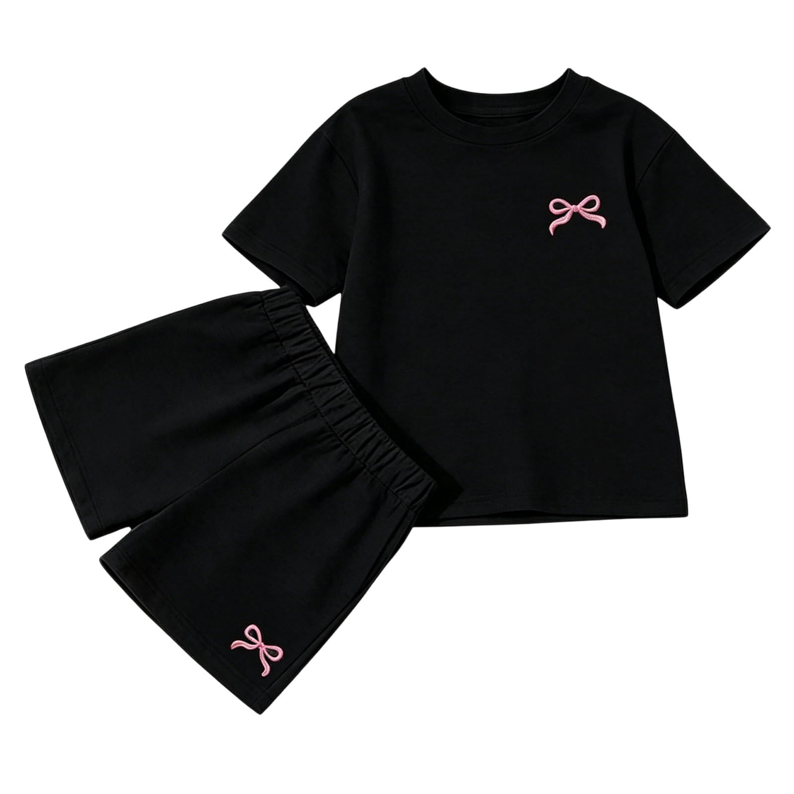 Little Outfits For Girls Two Piece Kids Short Sleeve Oversized T Shirts ...