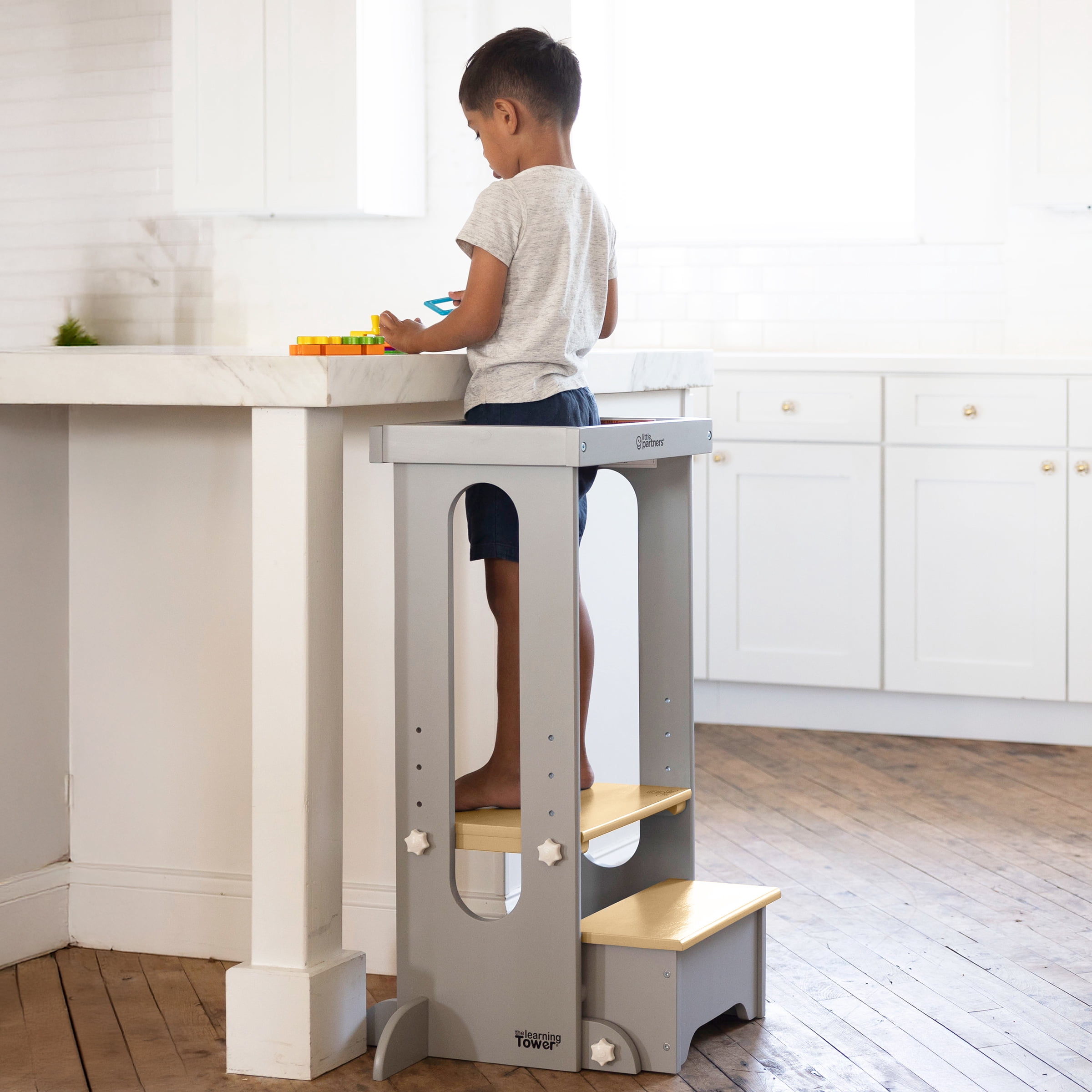 Little Partners Explore 'N Store Folding Toddler Tower, Learning Tower ...