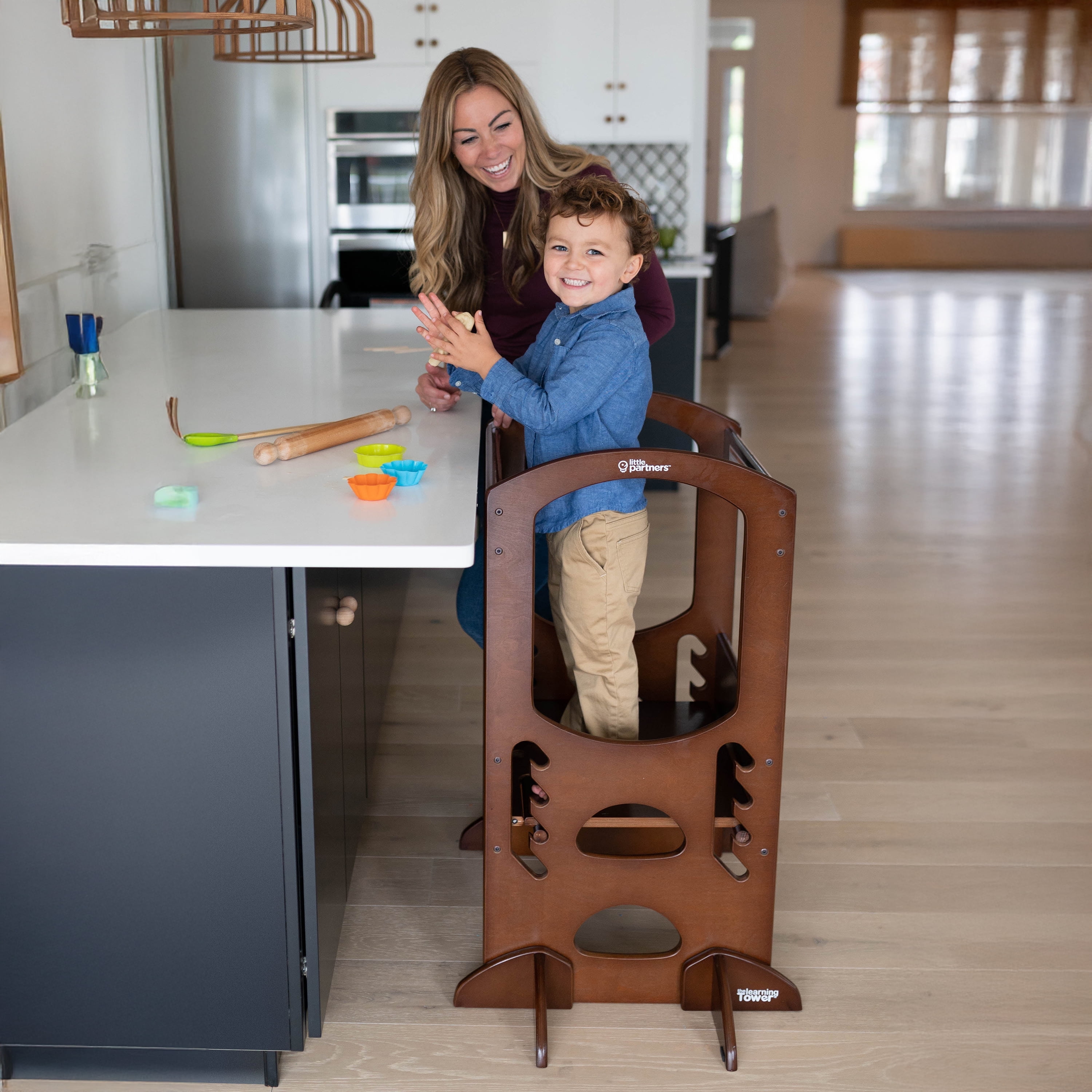 Little Partners Learning Tower Adjustable Height Kitchen Step Stool ...