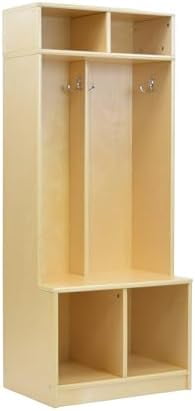 Little Partners Locker Cabinet Cubby Organizer – Learn 'N Store Wooden ...