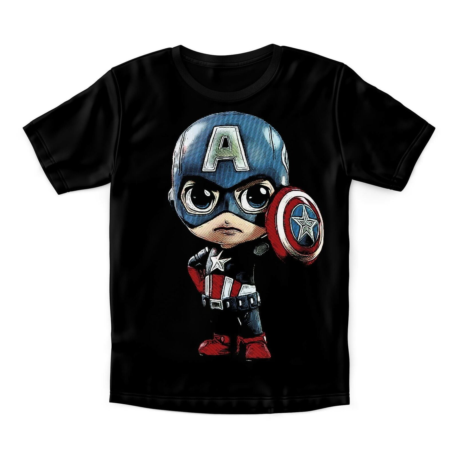Little Patriot Hero-Inspired Shirt – Shield Comic Style Graphic Tee ...