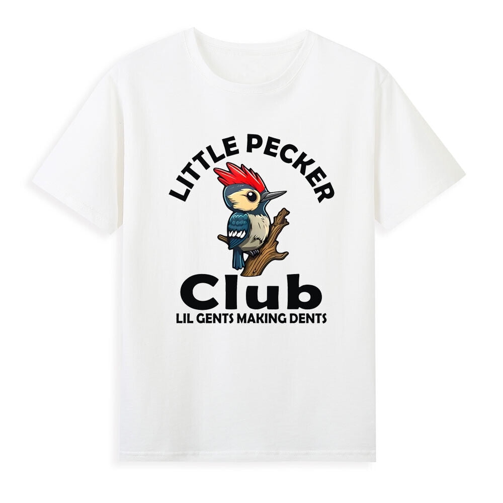 Little Pecker Club Lil Gents Making Dents Humor Birds T-Shirt - Walmart.com