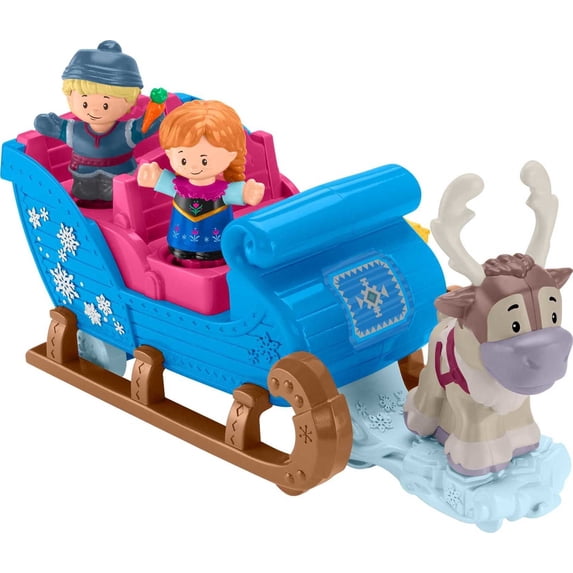Little People Disney Frozen Sleigh Ride Toy with Anna, Kristoff & Sven ...