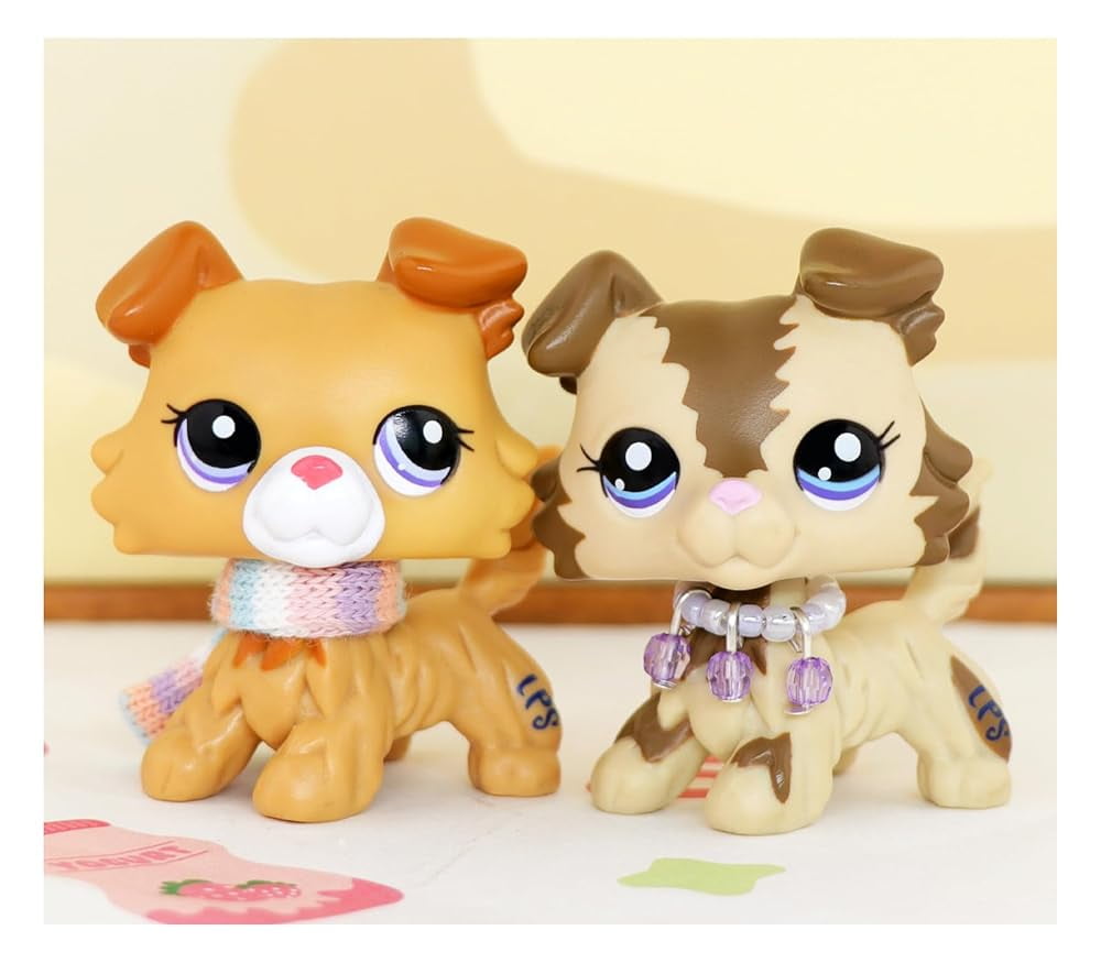 Little Pet lps Collie #2452 #2210 with Scarf Necklace for lps ...