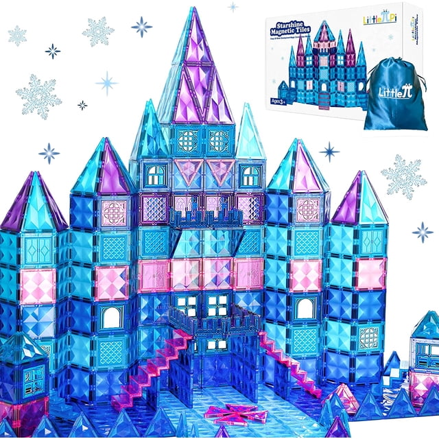 Little Pi Toys Princess Castle Magnetic Building Blocks Playset - 102 ...