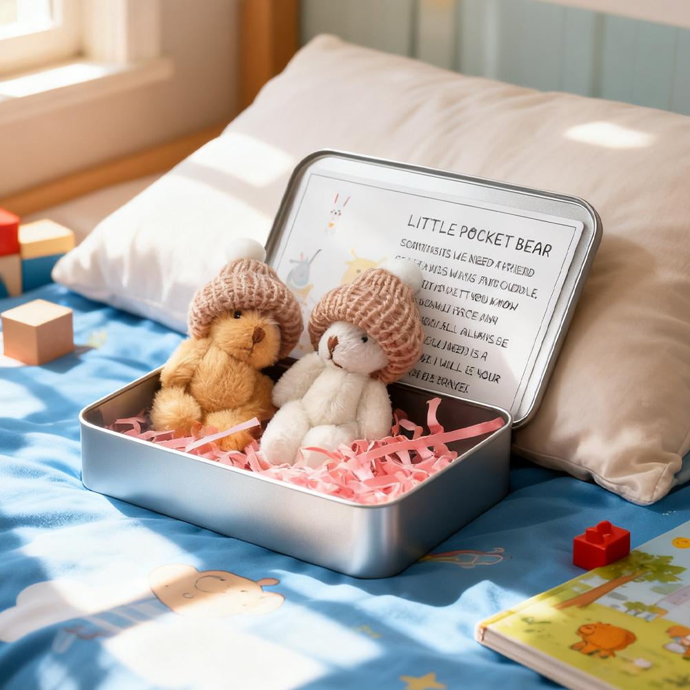 Little Pocket Bear Hug in a Tin Box, Worry Bear Hug in a Box, Mini ...