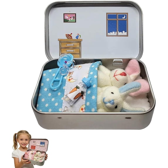 Little Pocket Bunny Tiny Rabbit Toy in Tin - Easter Party Favors ...