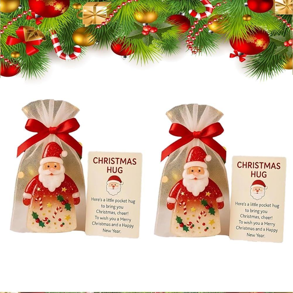 Little Pocket Christmas Hug, Christmas Pocket Hug Santa Ornament ...