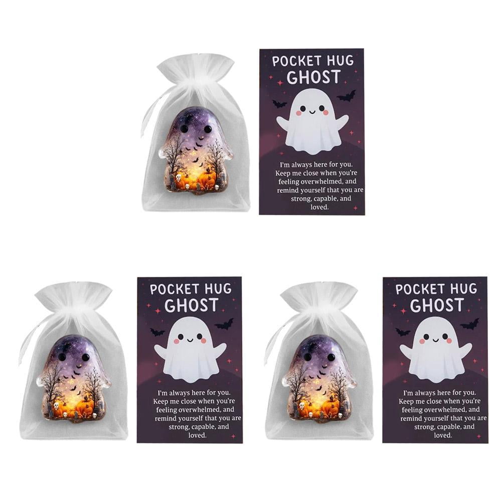 A Little Pocket Ghost Hug Card with A Cute Ghost Doll,Halloween Ghost ...