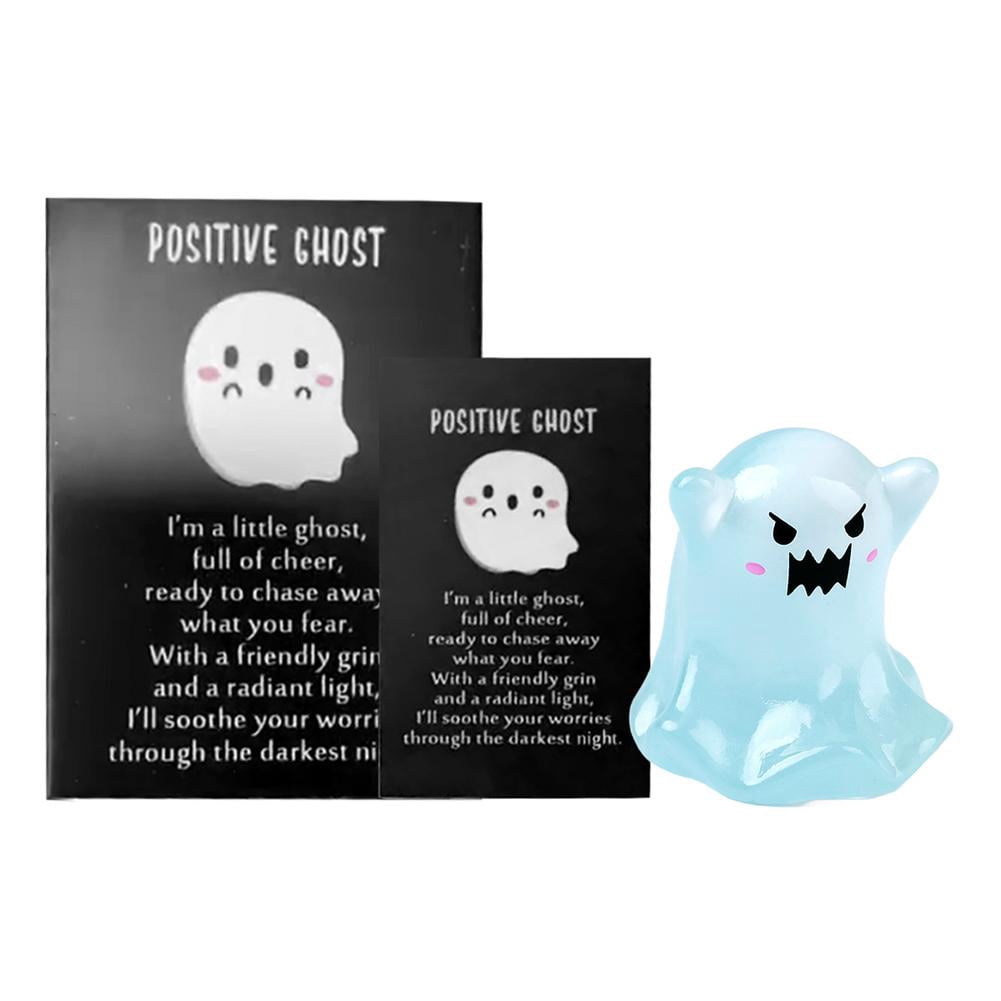 Little Pocket Ghosts Hug Gifts,Halloween Resin Luminous Ghost Hug Token ...