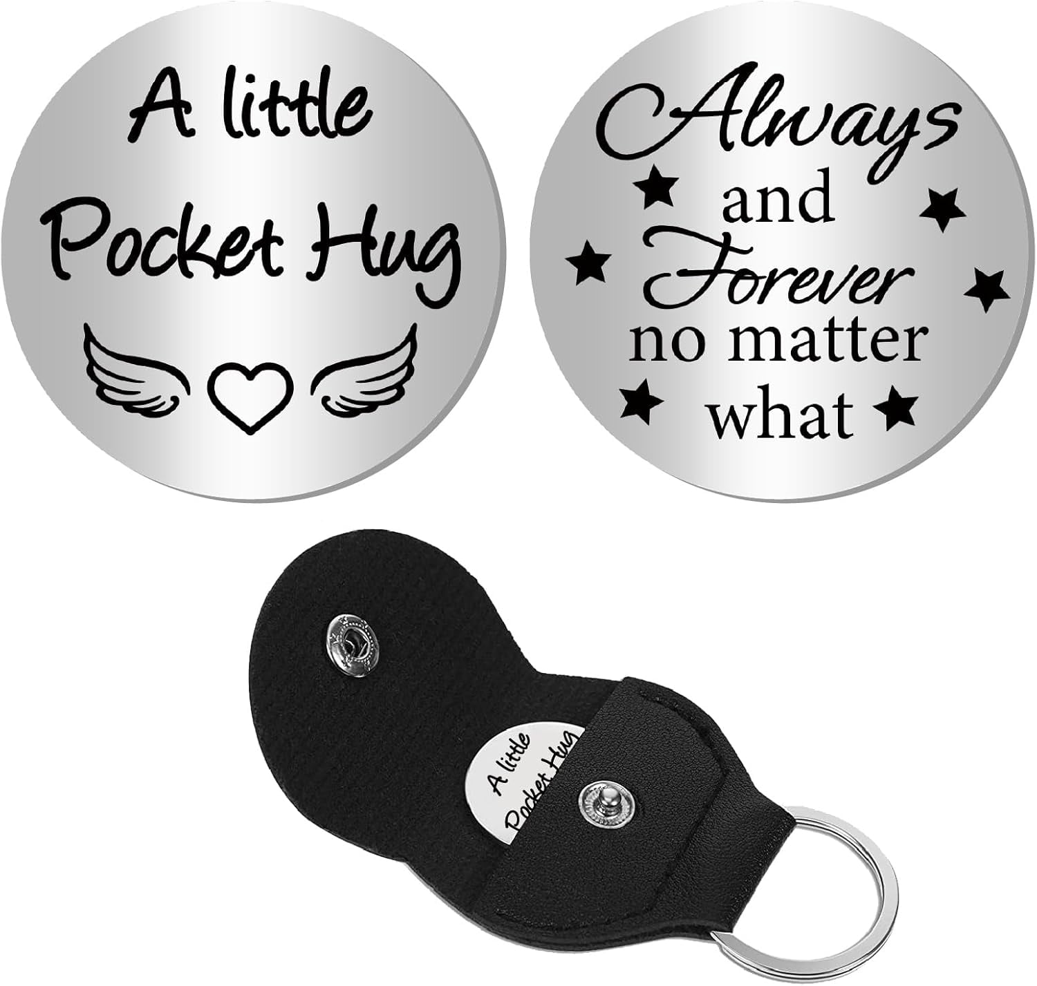 Little Pocket Hug Token Coin Holder Keychain Long Distance Relationship ...